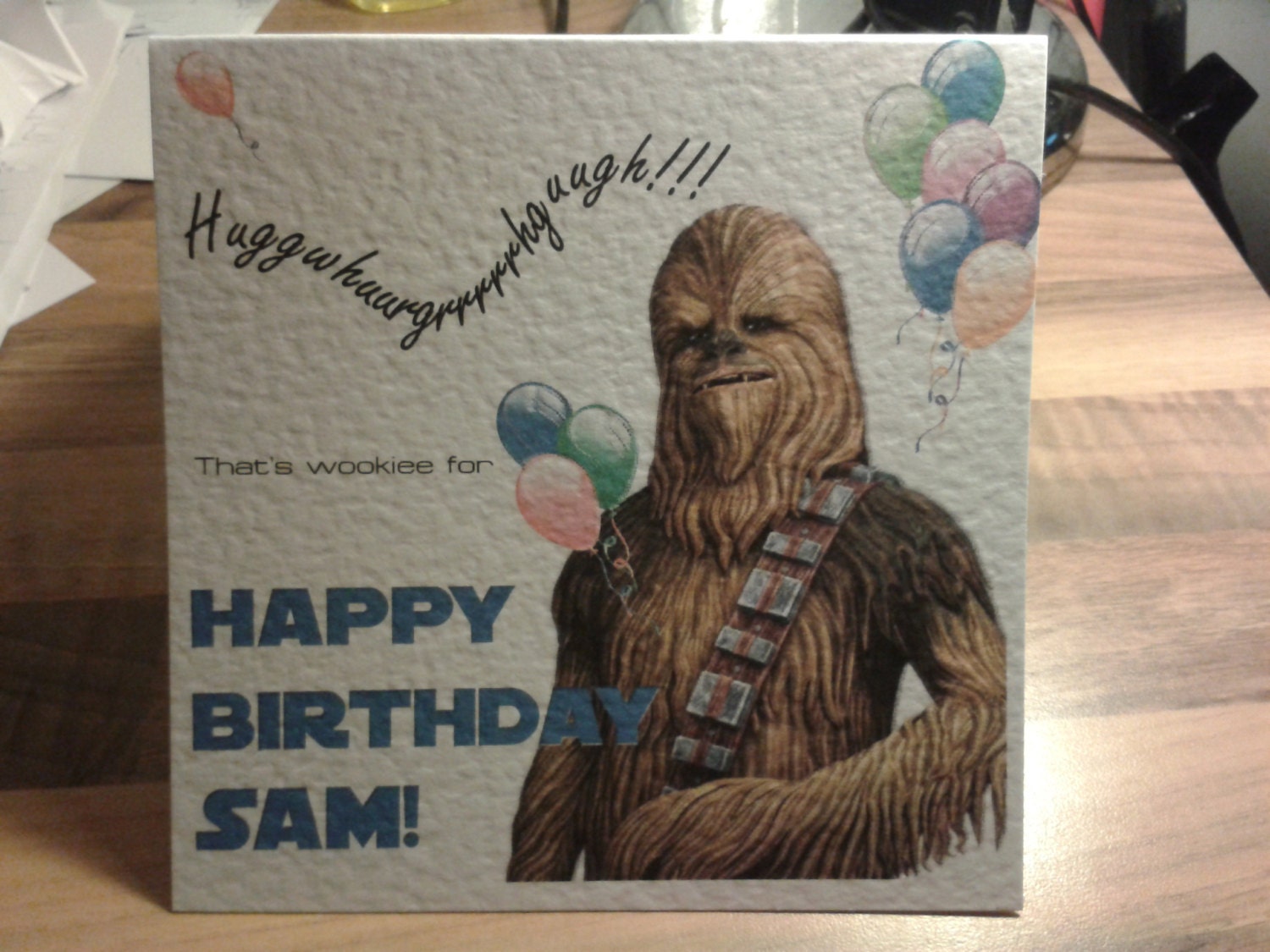 Handmade Personalised Star Wars Chewbacca Chewie Birthday Card - You ...