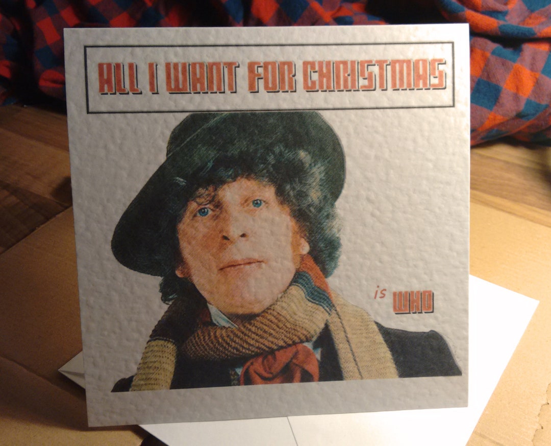 Doctor Who Christmas Card 4th Doctor Tom Baker - Etsy