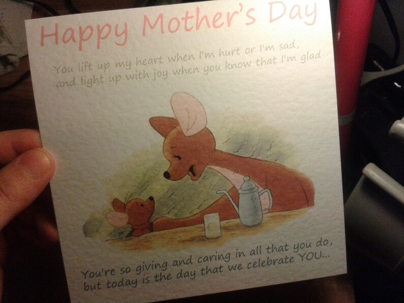 Handmade Cute Winnie The Pooh Kanga and Roo Mother's Day | Etsy
