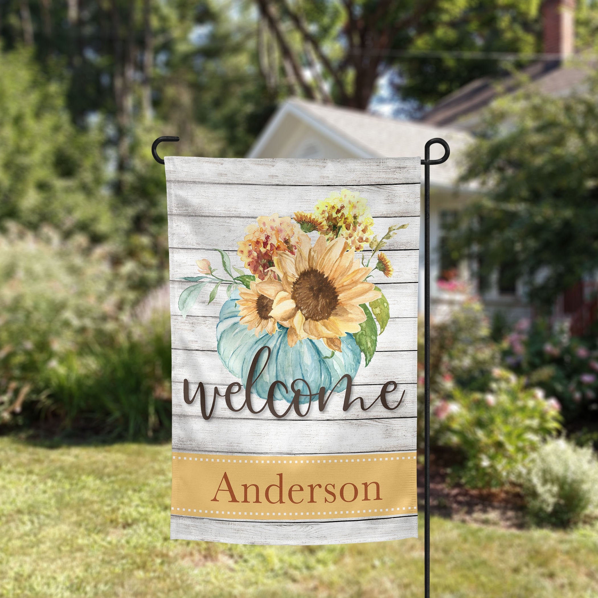 Home & Living Personalized Autumn Fall Garden Flag Floor & Rugs Rugs ...