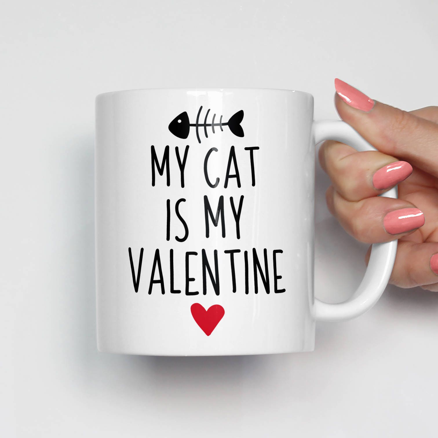 Valentines Day Cat Mug Galentines Day Funny Valentine - Etsy