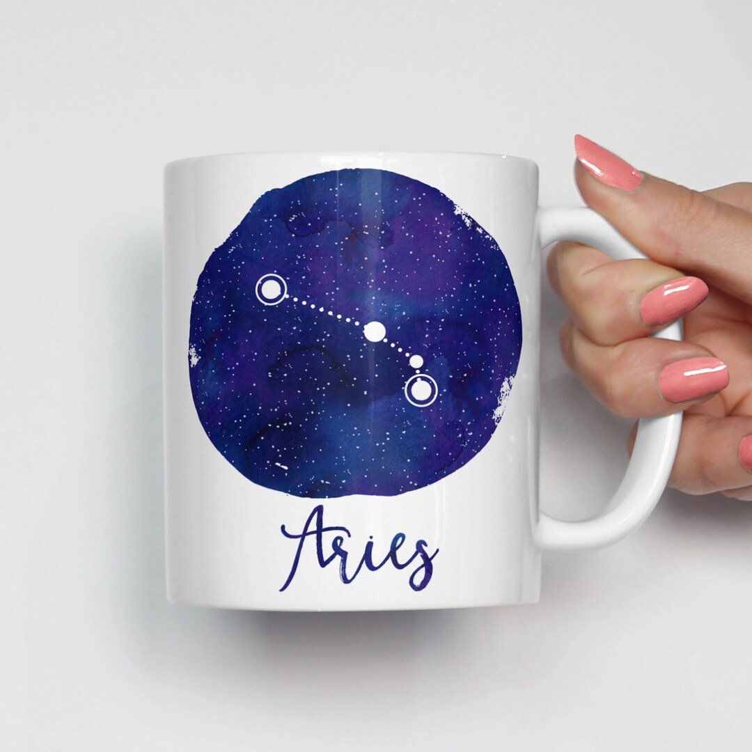 Aries Constellation Mug, Aries Zodiac Mug, Celestial Coffee Mug, Unique ...