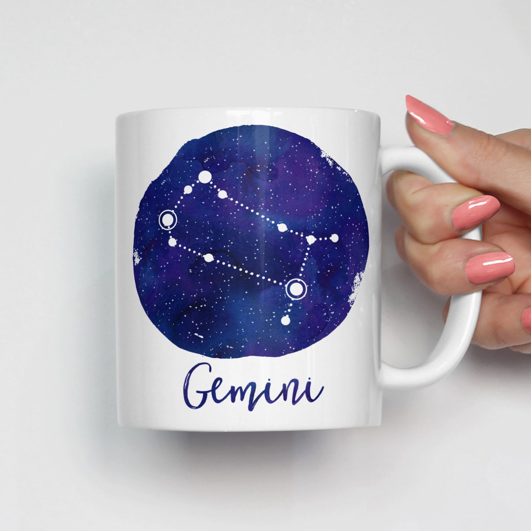Gemini Constellation Mug, Gemini Zodiac Mug, Celestial Coffee Mug ...