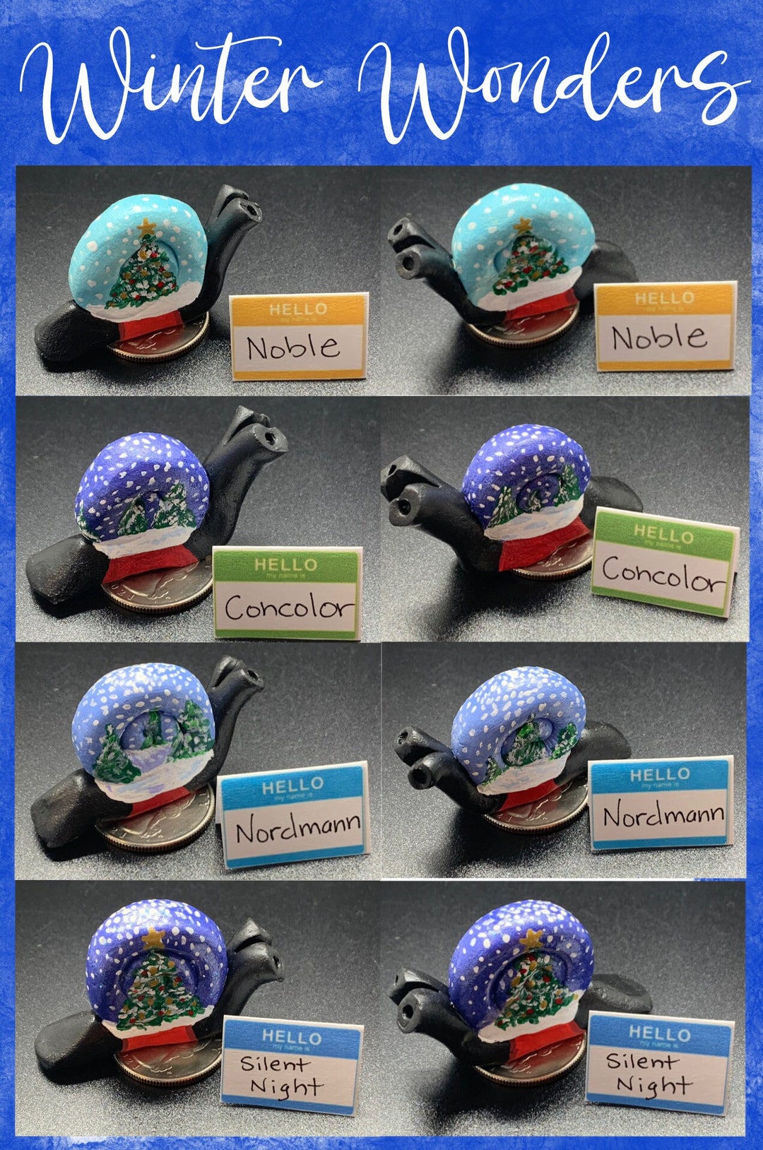 Limited Edition: Winter Wonderland Slow Down Snails - Etsy