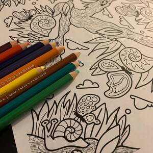 Slow Down Snails Coloring Sheet - Etsy