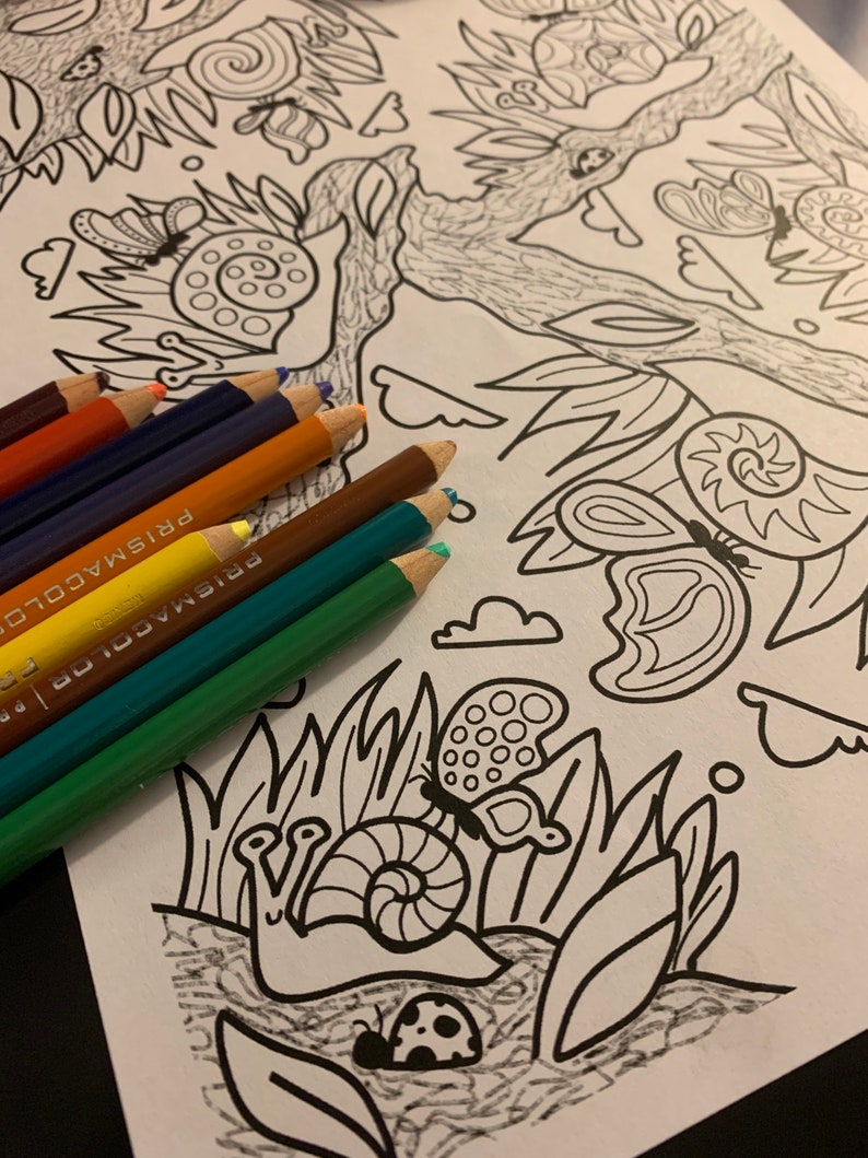 Slow Down Snails Coloring Sheet - Etsy