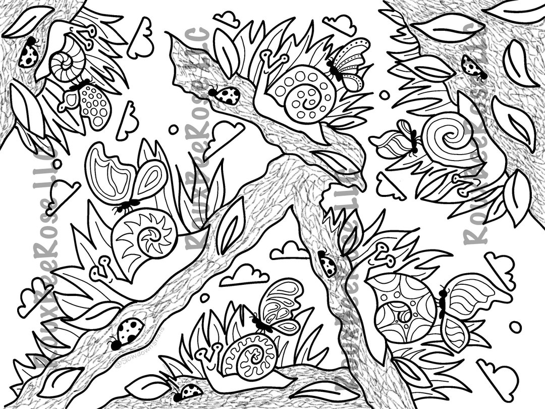 Slow Down Snails Coloring Sheet - Etsy