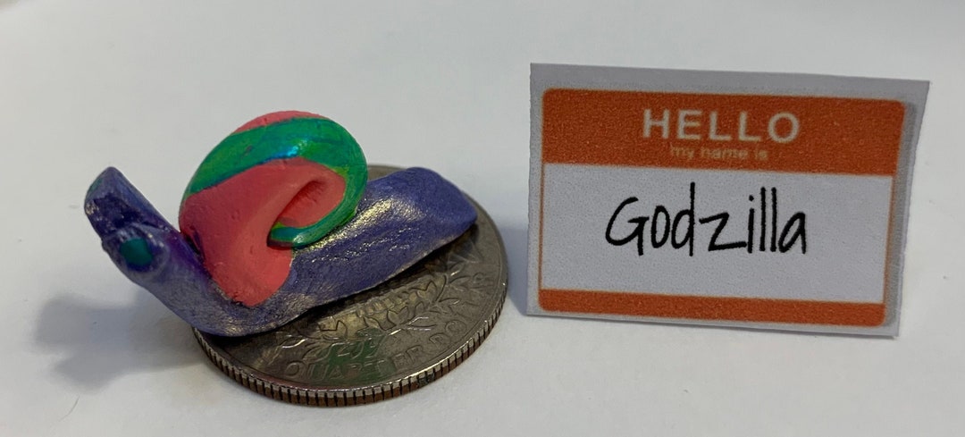 Slow Down Snail: Godzilla - Etsy