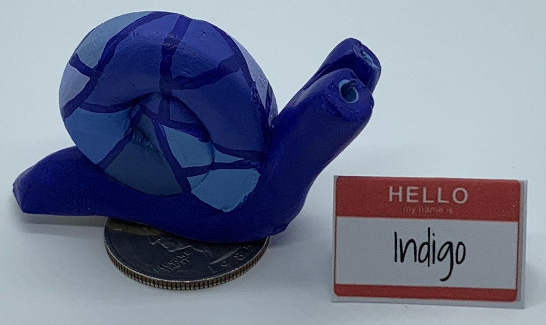 Limited Edition: Blue Stained Glass Slow Down Snail “indigo” - Etsy