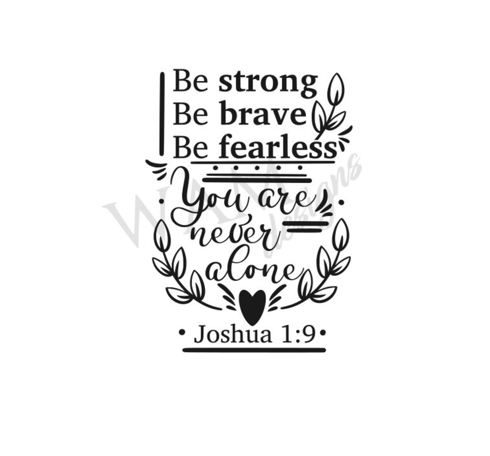 Be strong be brave be fearless you are never alone SVG DXF & | Etsy