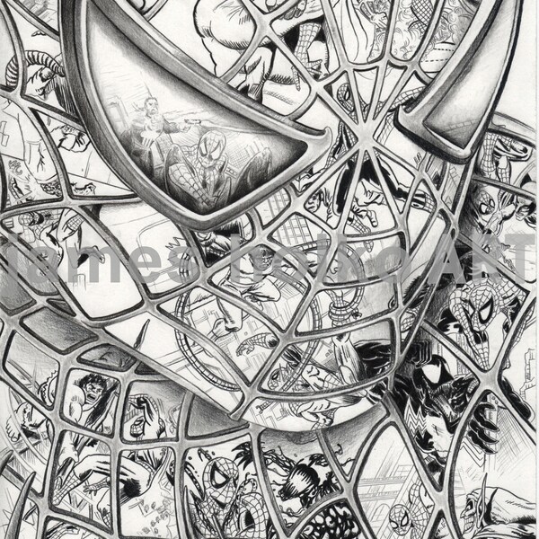 Spider Man Pencil Drawing - Etsy