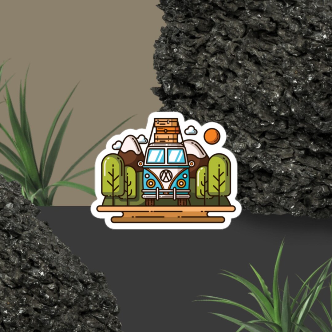 Travel VW Bus Sticker - Etsy