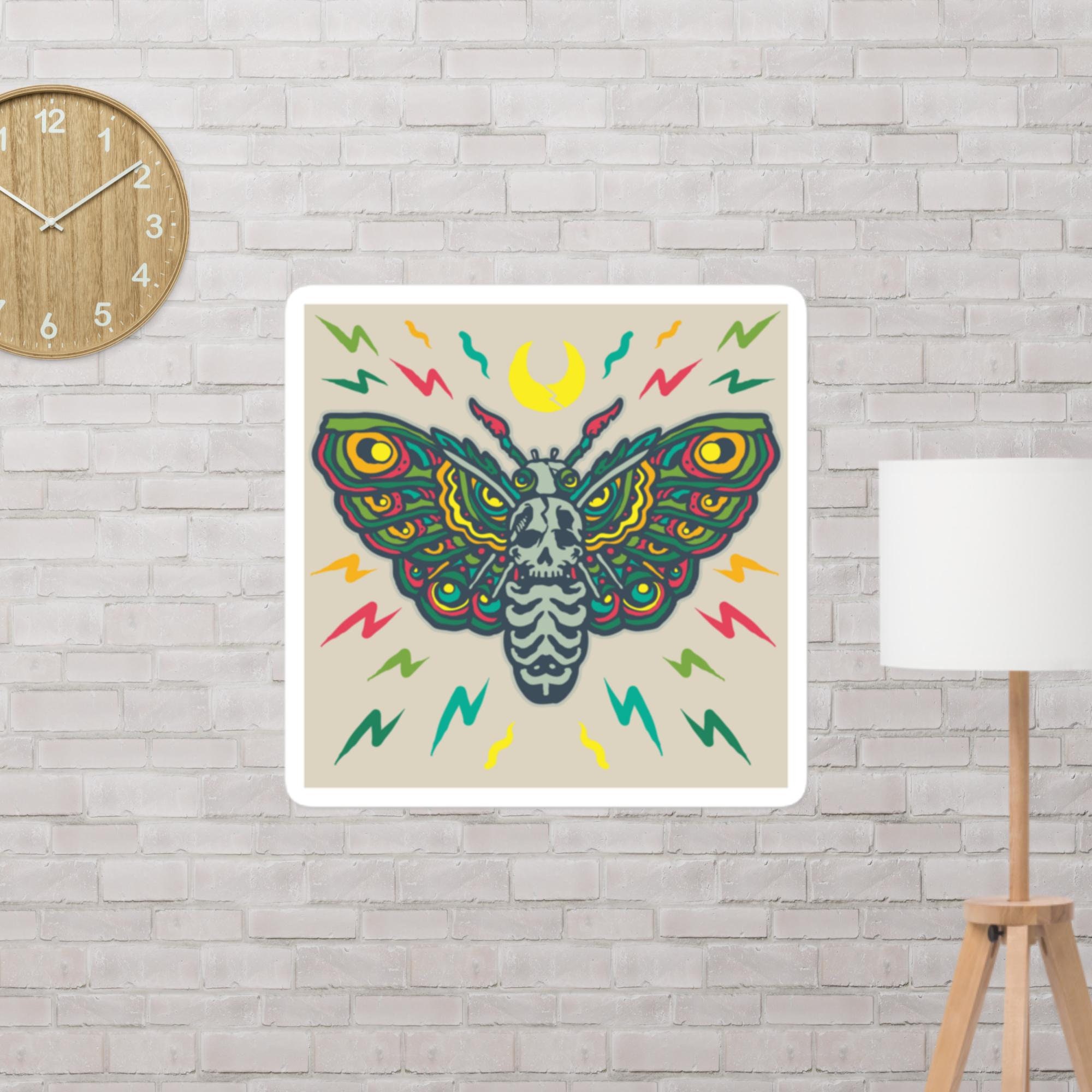 Flutterby Moth Sticker - Etsy