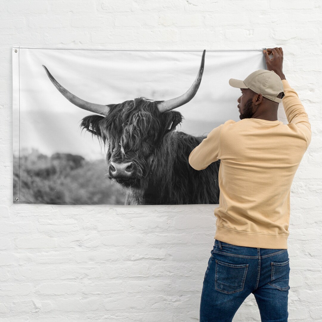 Highland Cow Flag - Etsy