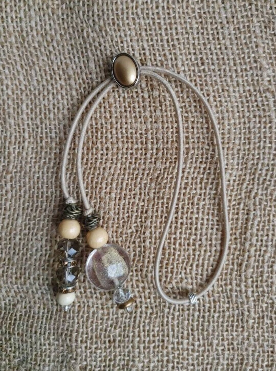 Golden Glass Lariat Hair Tie for Locs, Braids, Curly Hair, Natural Hair ...