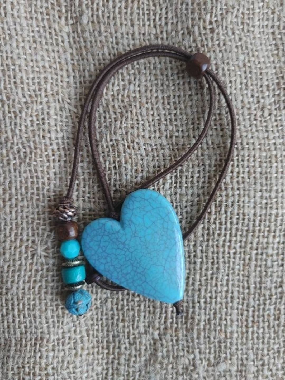 Marbled Blue Lariat Heart Tie for Dreadlocks, Locs, Sisterlocks, Braids ...