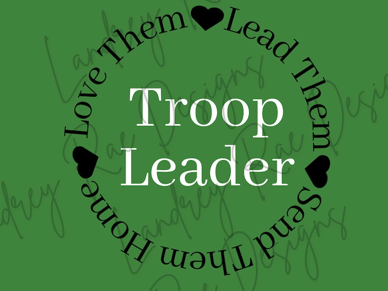Troop Leader SVG PNG File | DIY Shirt, Tumbler, Notebook, Stickers, Bag ...