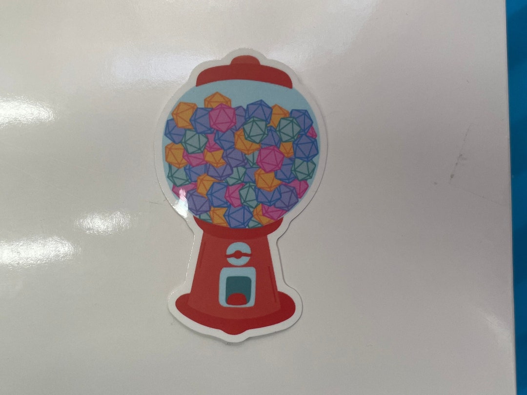 Dice Gumball Machine Sticker - Etsy