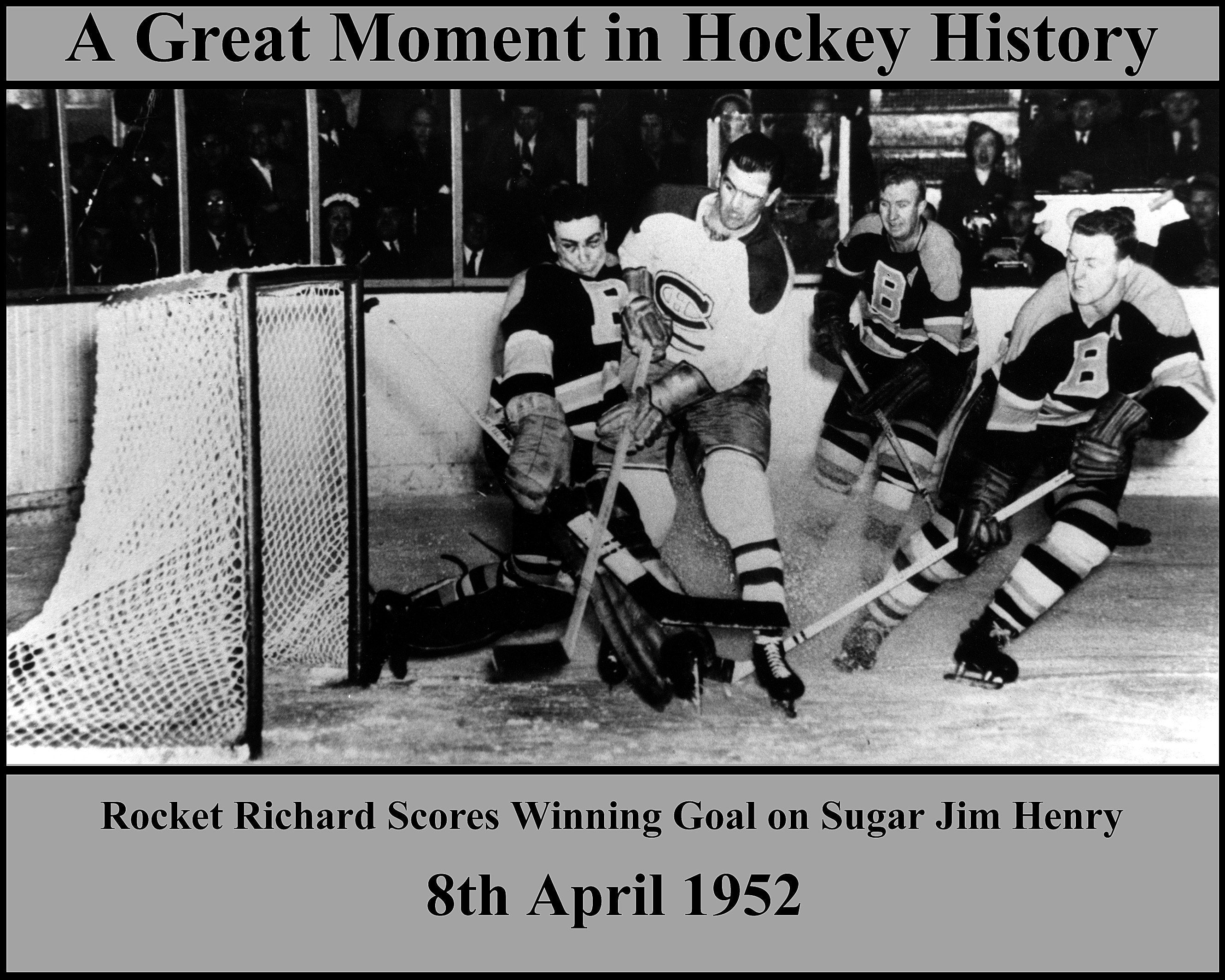 Montreal Canadiens Maurice Richard & Sugar Jim Henry signed 8X10 print ...