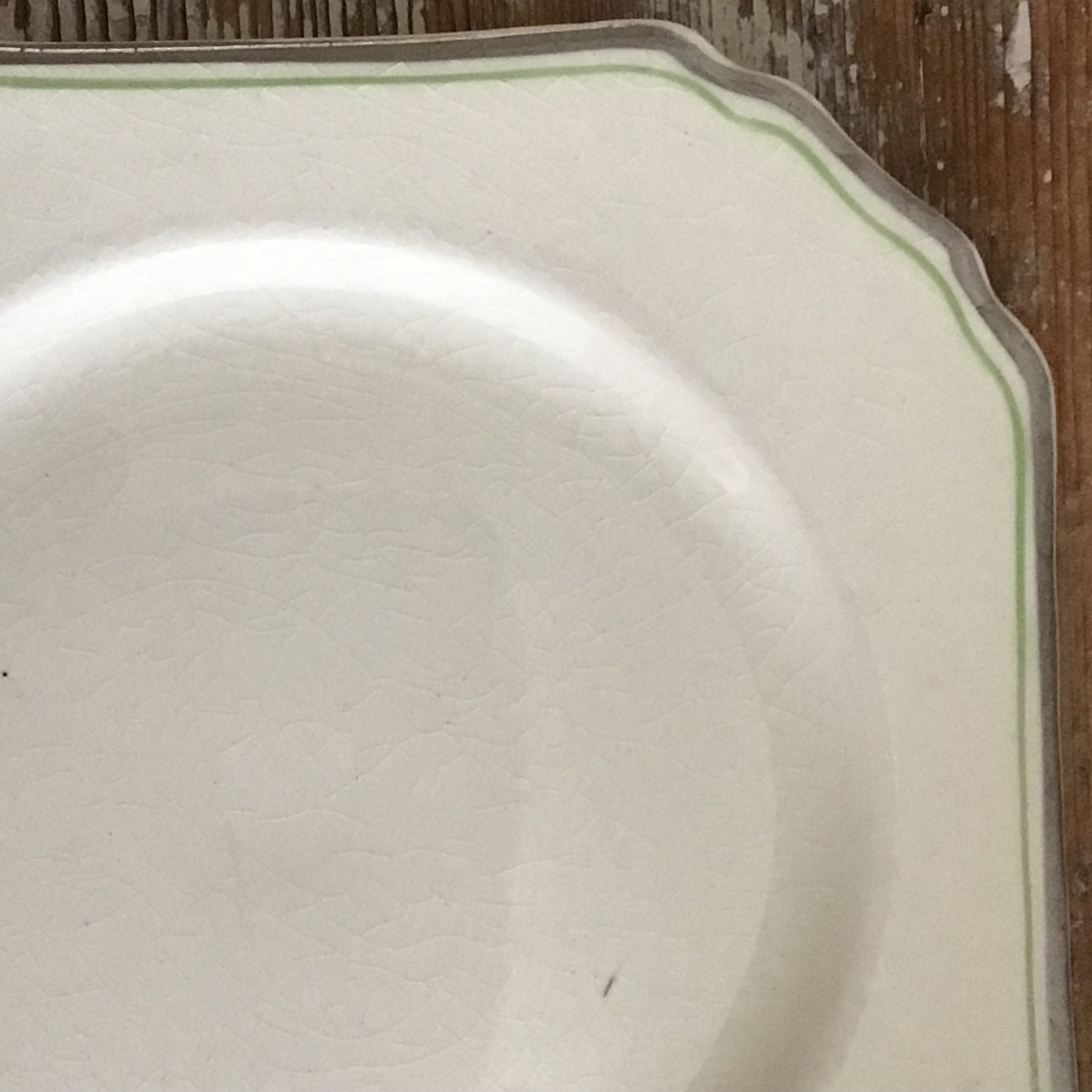 Vintage 1920s 1930s Art Deco Creamware With Silver and Green - Etsy