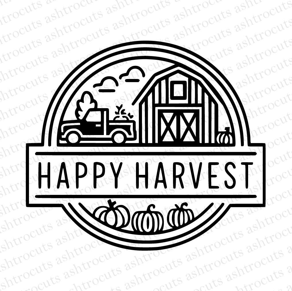 Happy Harvest SVG, Harvest Svg, Happy Thanksgiving Svg, Thanksgiving ...