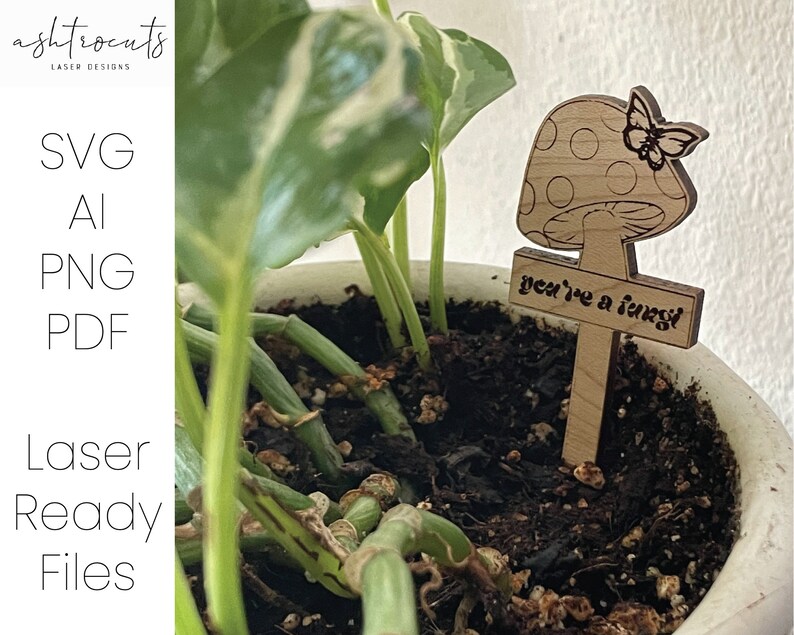 You're A Fungi Funny Plant Stake SVG Laser Files - Etsy