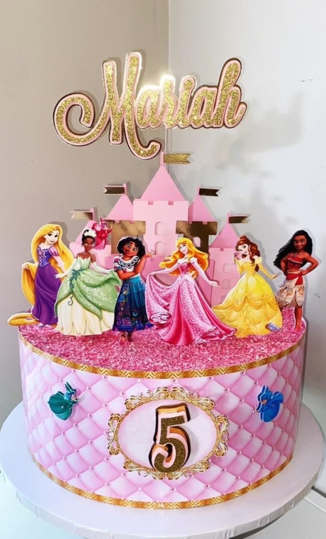Disney Princess Theme Cake Topper Etsy