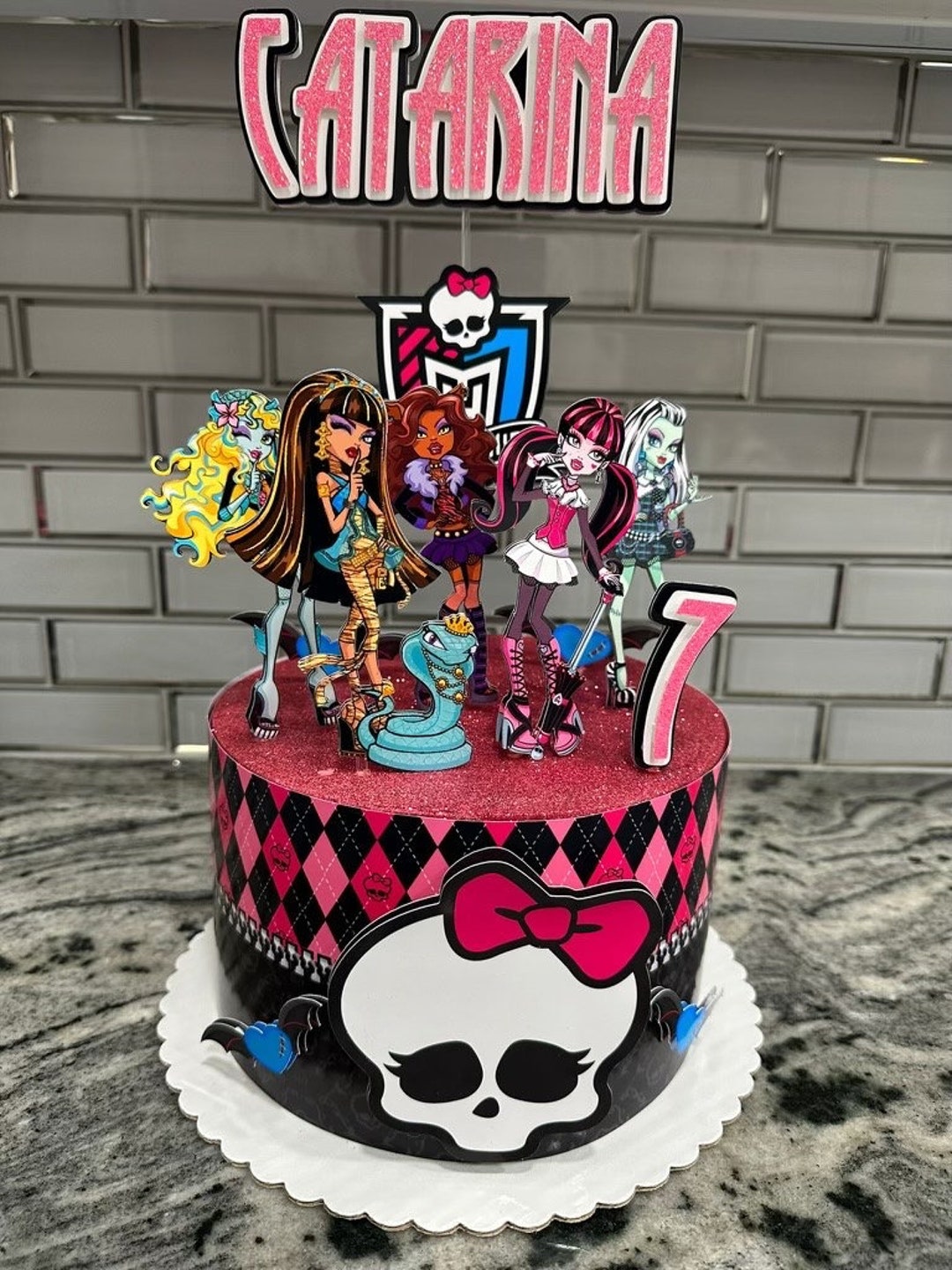 Monster High Theme Cake Topper - Etsy