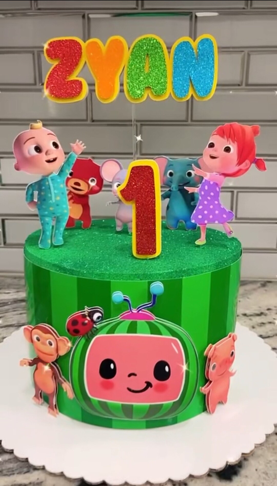 Cocomelon Theme Cake Topper - Etsy