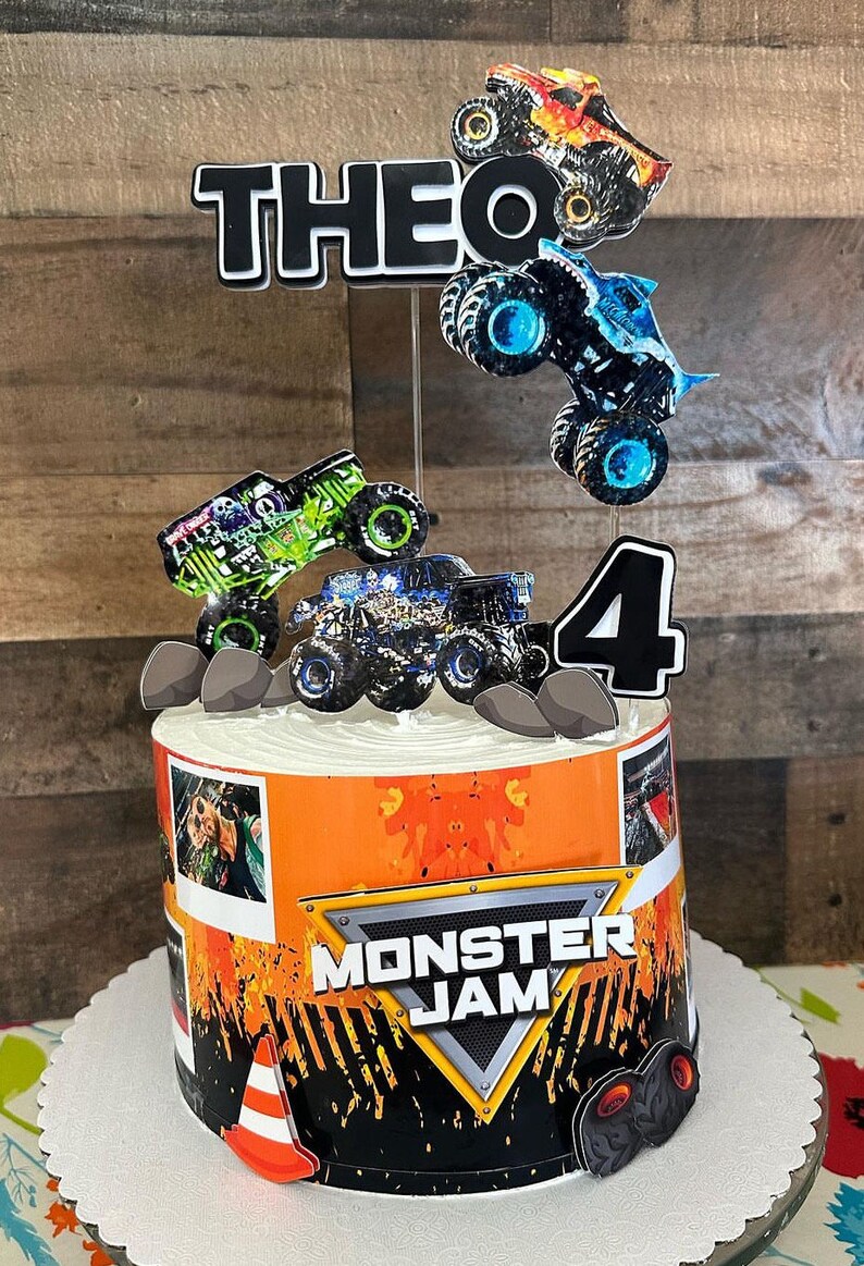 Monster Jam Theme Cake Topper - Etsy