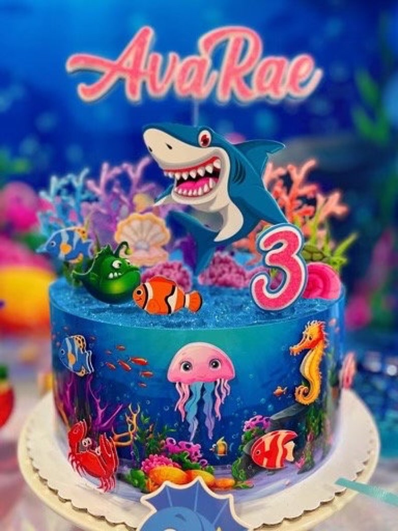 Under the Sea Theme Cake Topper - Etsy