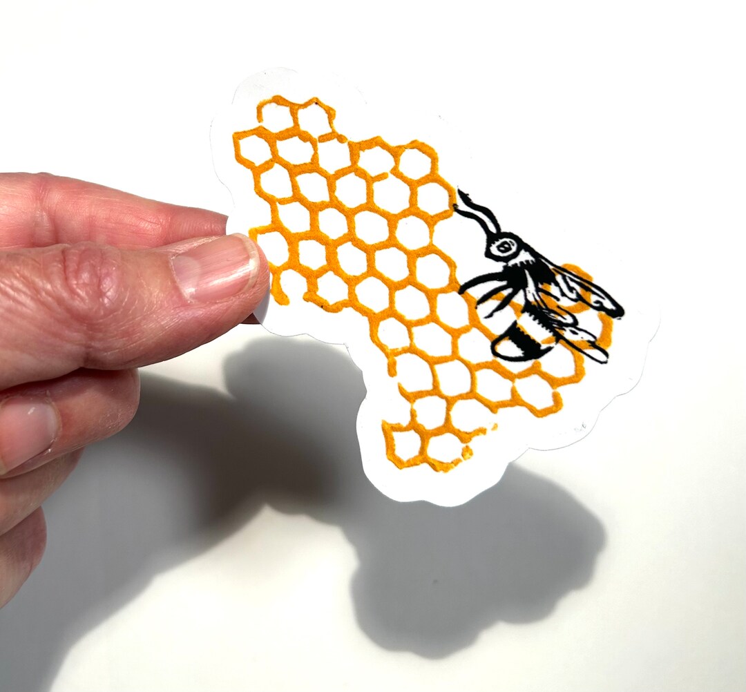 Die Cut Stickers | Bee and Honeycomb | Vinyl Stickers | Waterproof ...