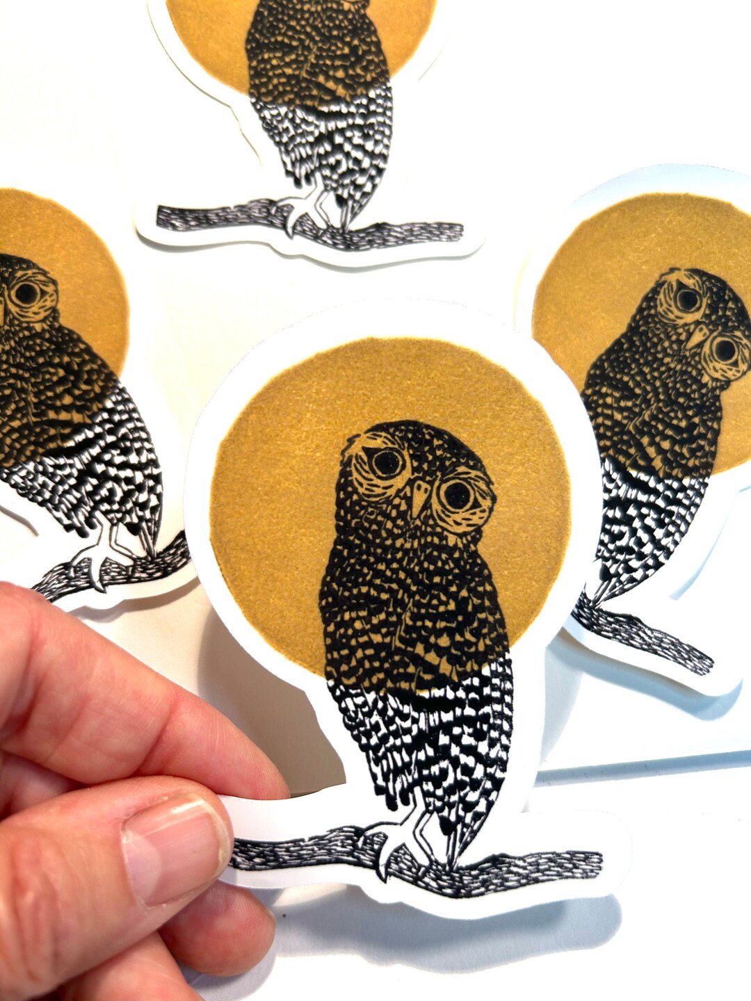 Die Cut Stickers | Owl in the Moonlight | Vinyl Stickers | Waterproof ...