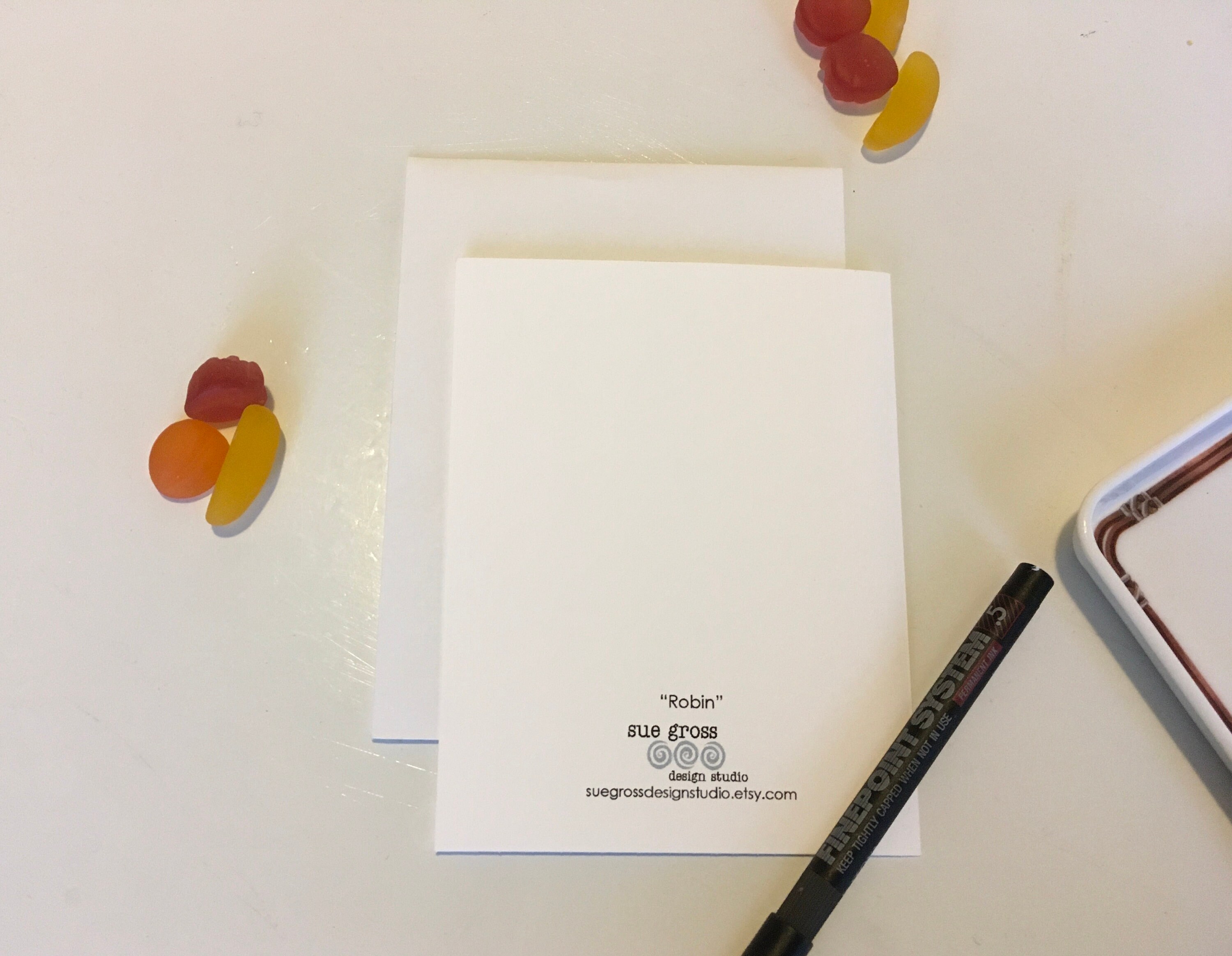 Notecard | Robin | Blank Cards | Block Printed Cards - Etsy