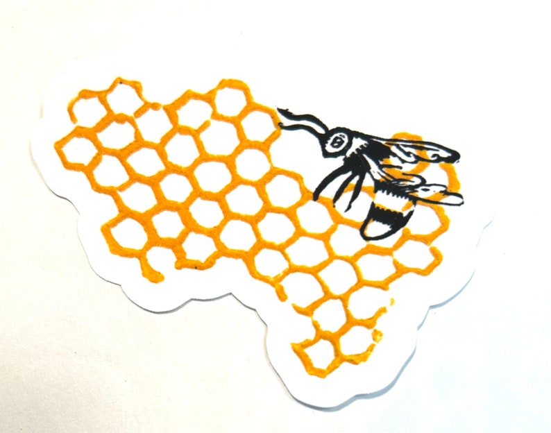 Die Cut Stickers | Bee and Honeycomb | Vinyl Stickers | Waterproof ...