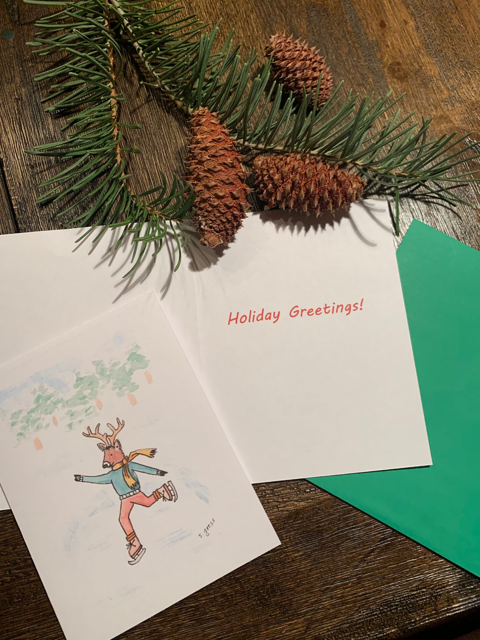 Holiday Card Set for Kids Kids Christmas Cards Artist-made - Etsy