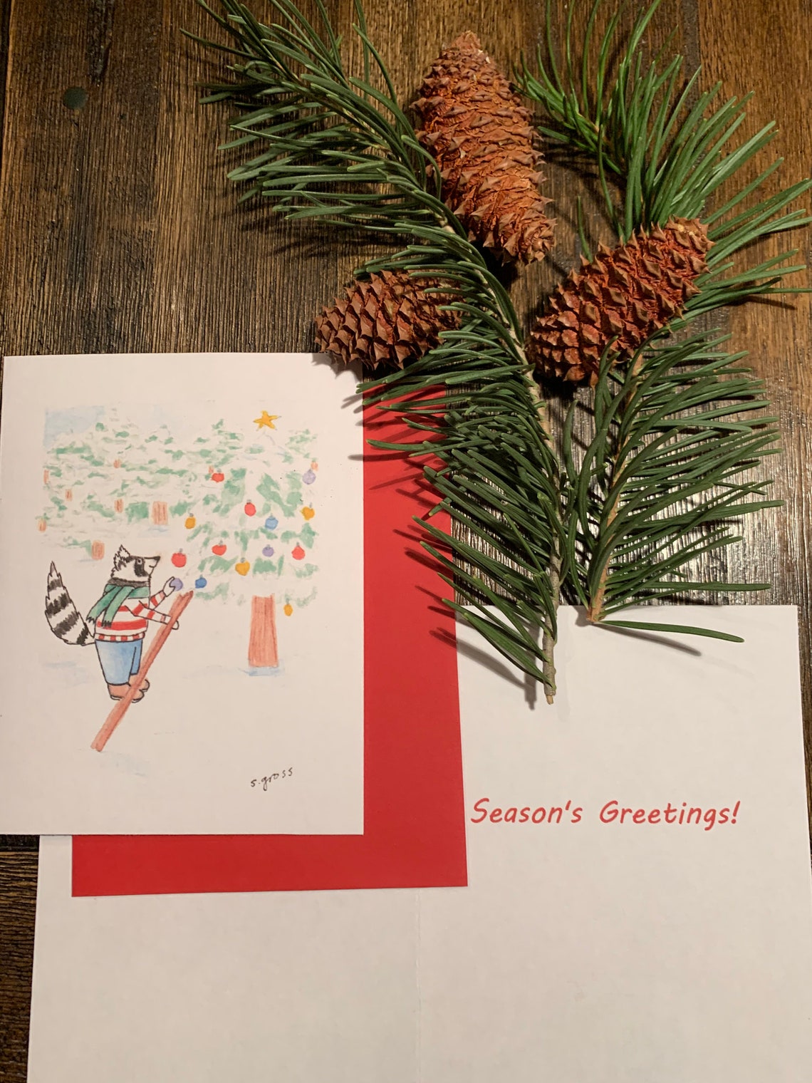 Holiday Card Set for Kids Kids Christmas Cards Artist-made - Etsy