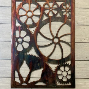 Steampunk Gears Panel - Metal Wall Art - Etsy