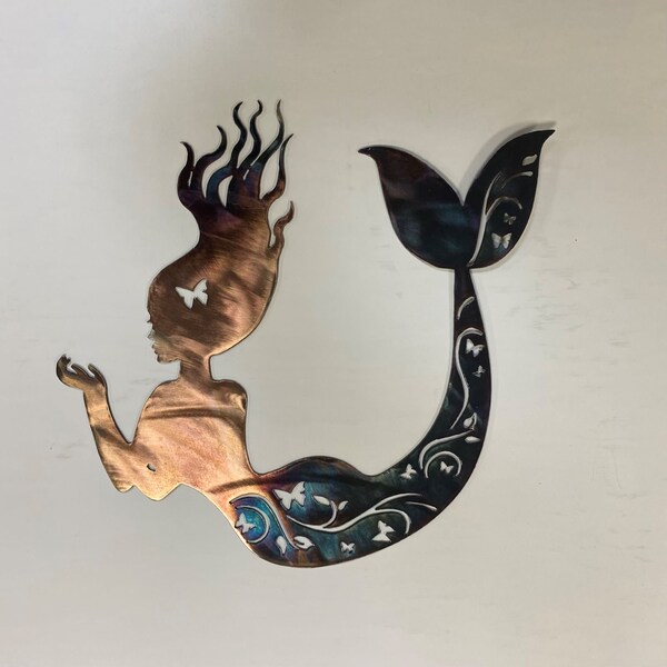 Mermaid Metal Art - Etsy