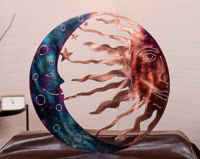 Rare HTF Vintage 1990’s/y2k Celestial Boho Sun Moon & Stars Picture ...