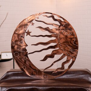 Sun and Moon | Metal Wall Art | Indoor Covered Outdoor Celestial Patio ...