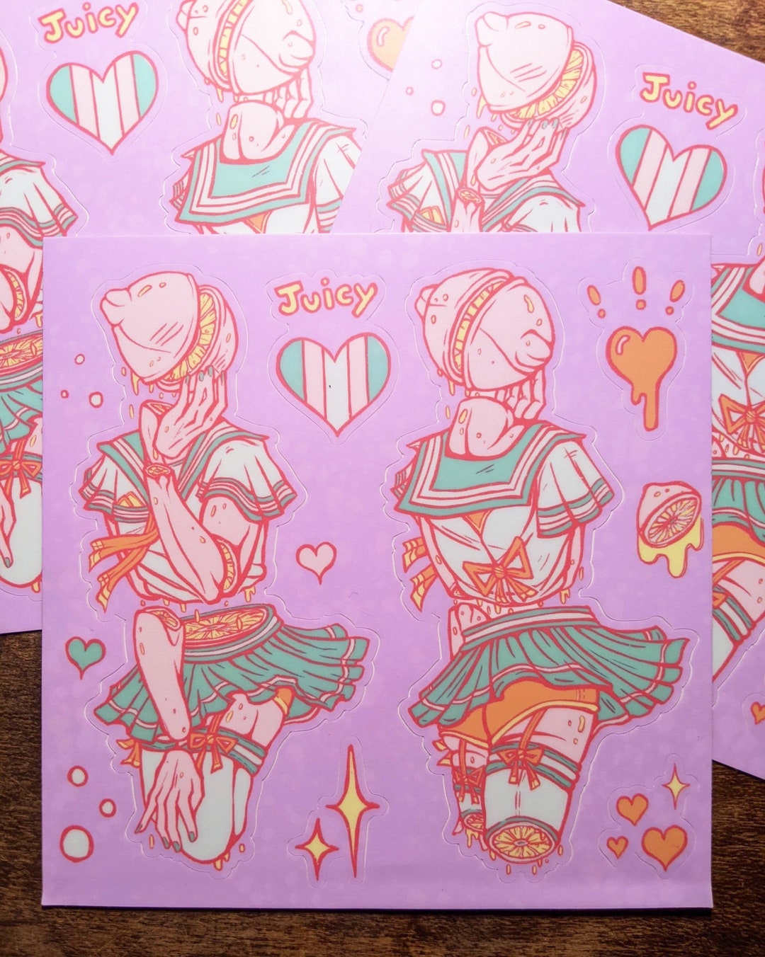 5x5 Lemonhead Sticker Sheet - Etsy
