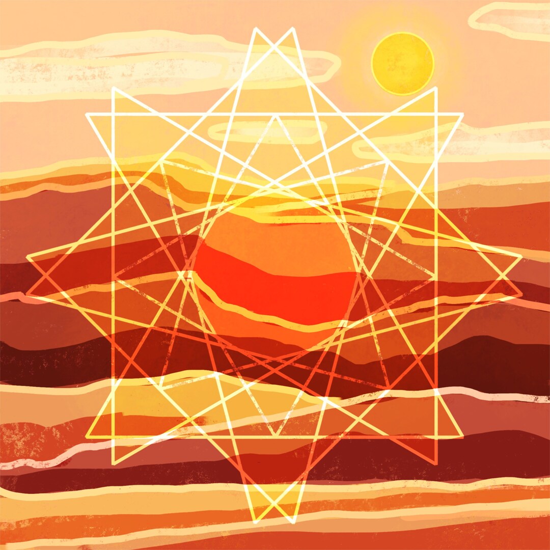 Small Red Sun - Etsy