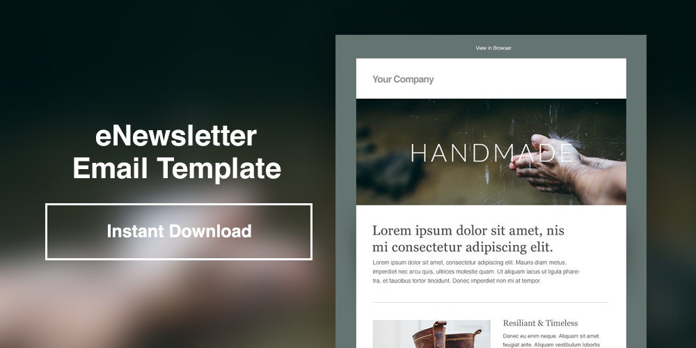 Responsive HTML Enewsletter Template - Etsy