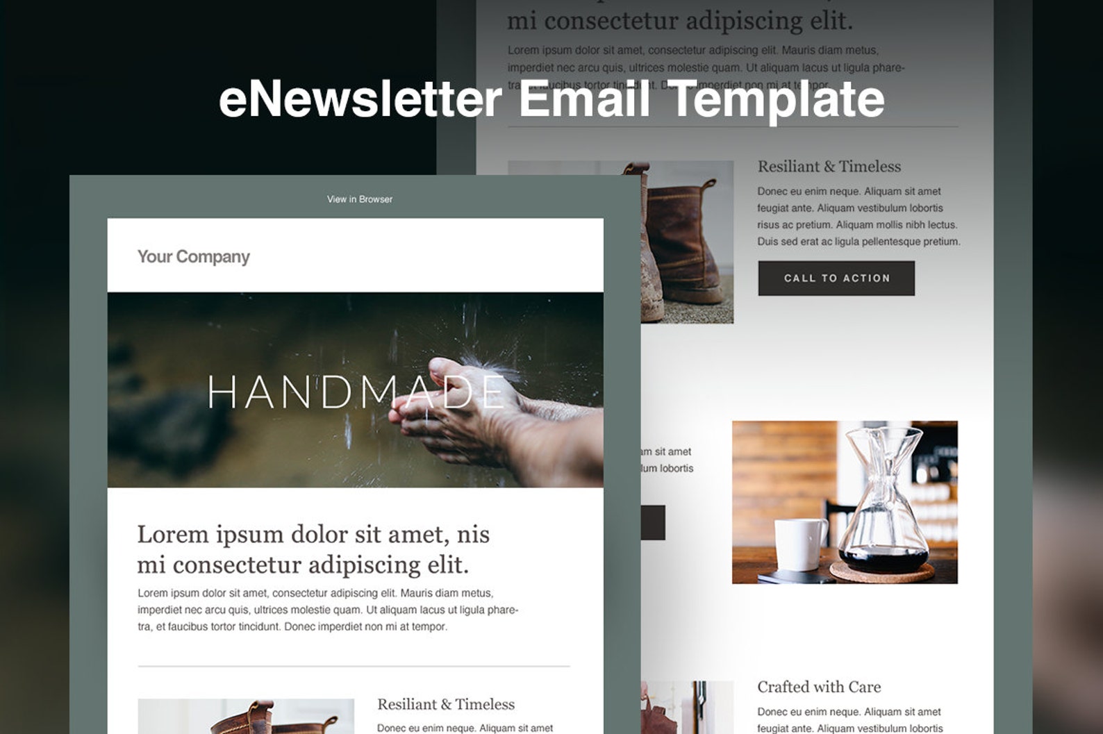 Responsive HTML Enewsletter Template | Etsy