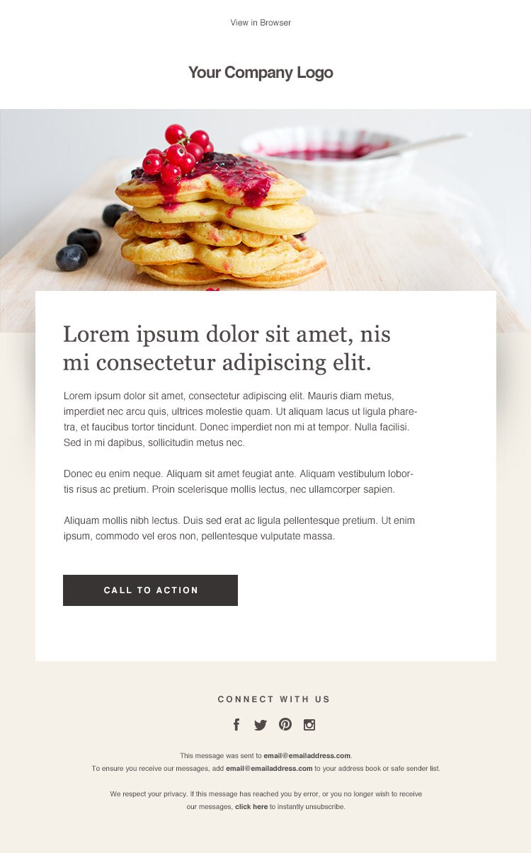 Responsive HTML Blog Email Template - Etsy