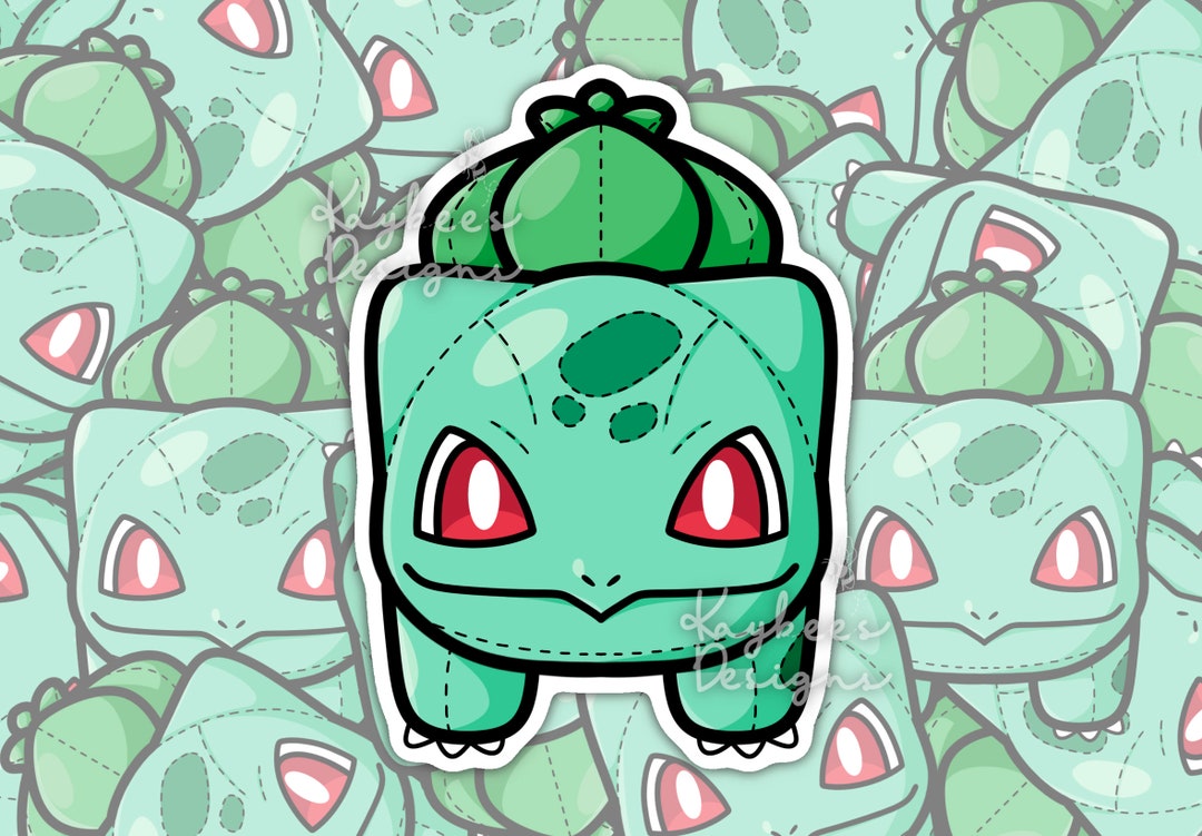 Bulbasaur Plushie Glossy Die Cut Sticker - Etsy