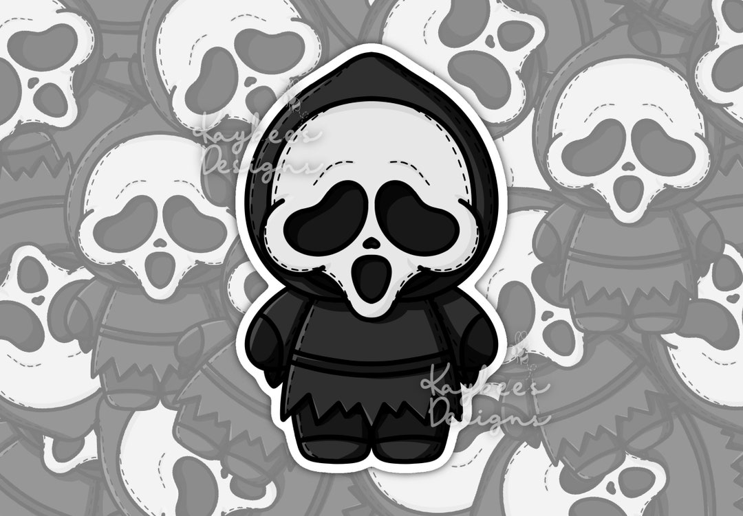 Horror Ghostface Plush Glossy Die Cut Sticker - Etsy