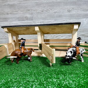 Toy Rodeo Arena With Chutes and Racing Barrels - Etsy