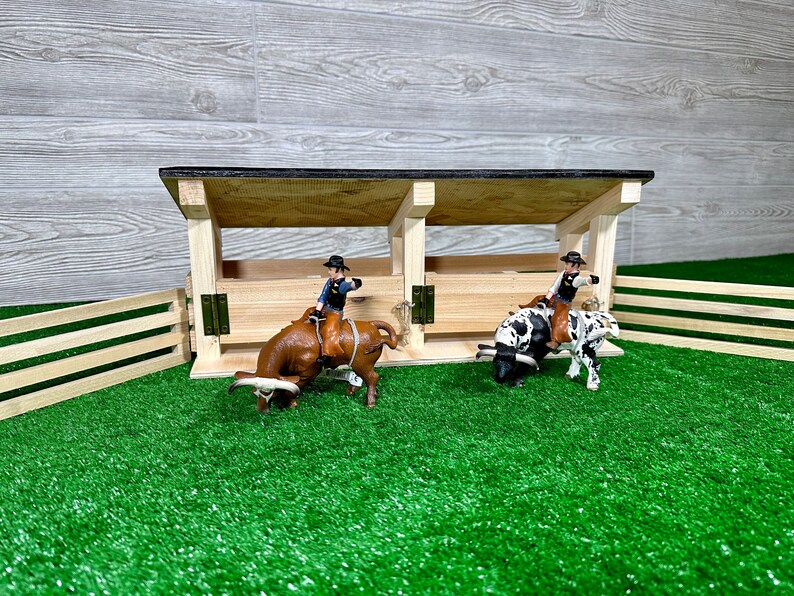 Toy Rodeo Arena With Chutes and Racing Barrels - Etsy
